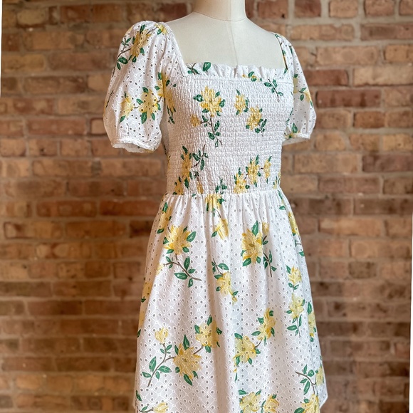 Draper James | Dresses | Bnwt Draper James Smocked Puff Sleeve Dress In ...